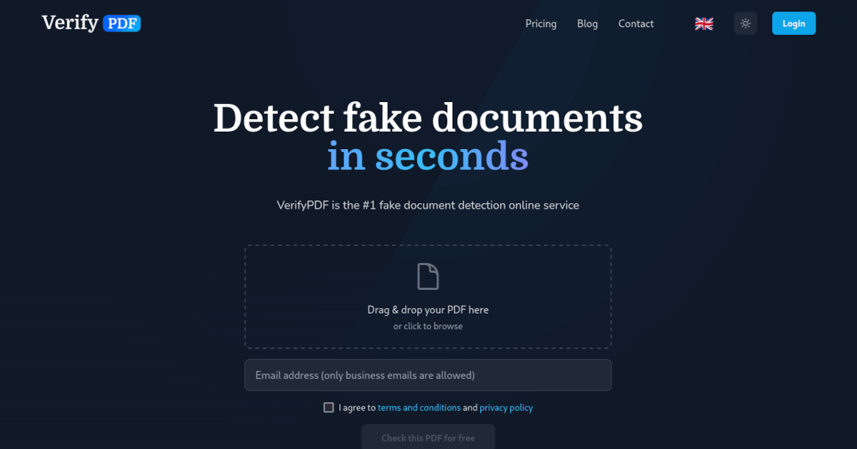 Detect Fake and AI-Generated Documents | VerifyPDF